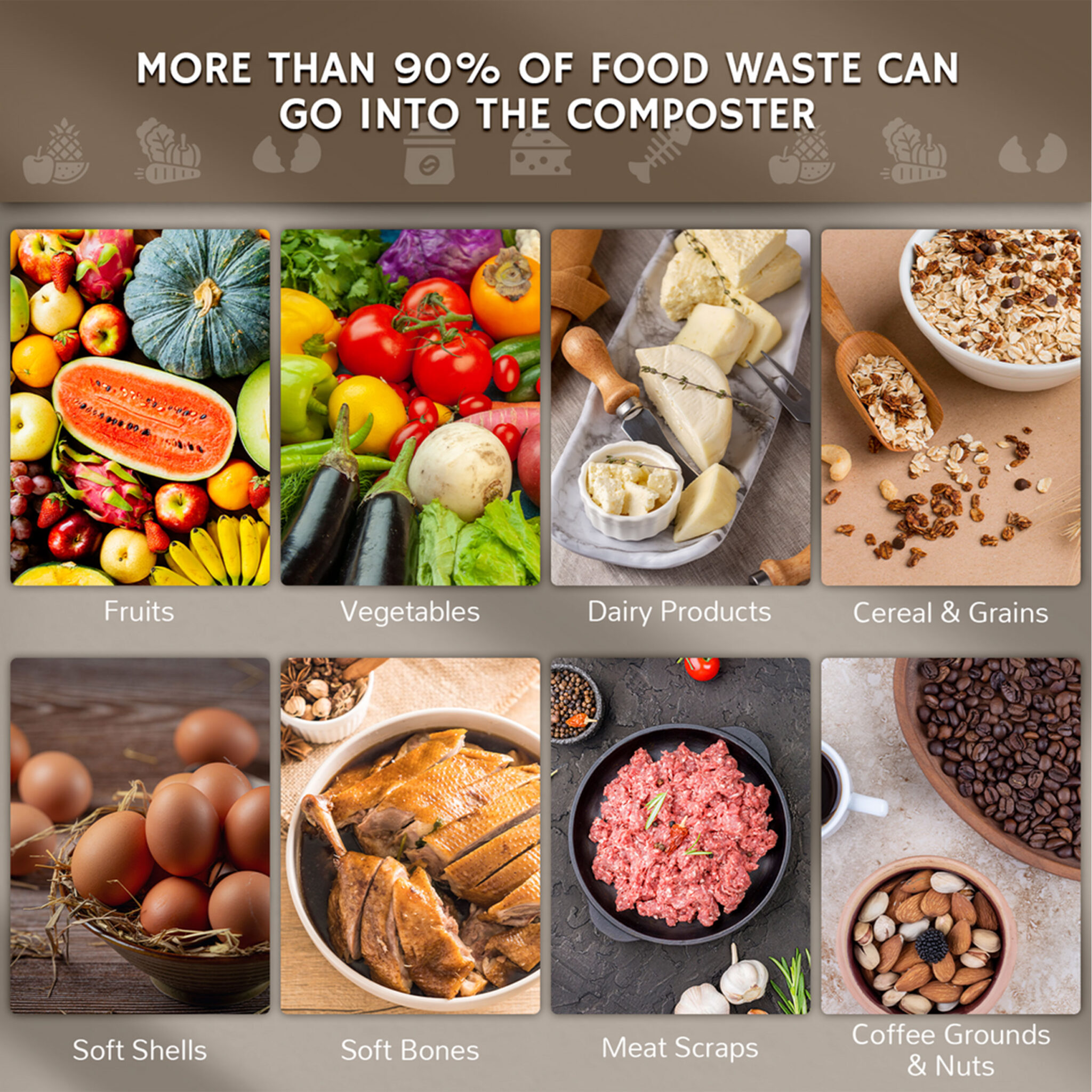 5KGs Electric Compost Machine - Turn Food Waste into Compost