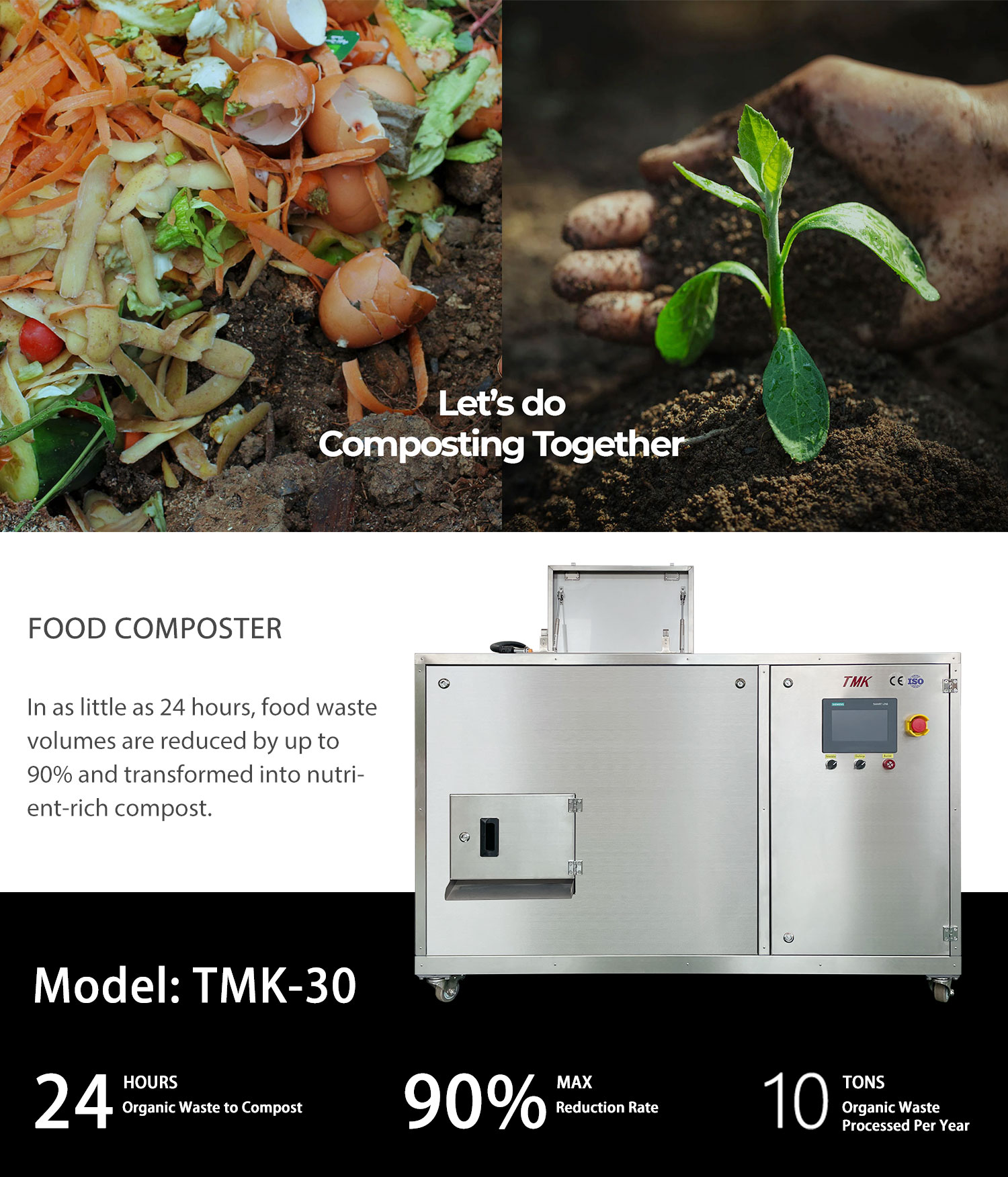 Food Compost Machine - Organic Waste Decomposer Machine